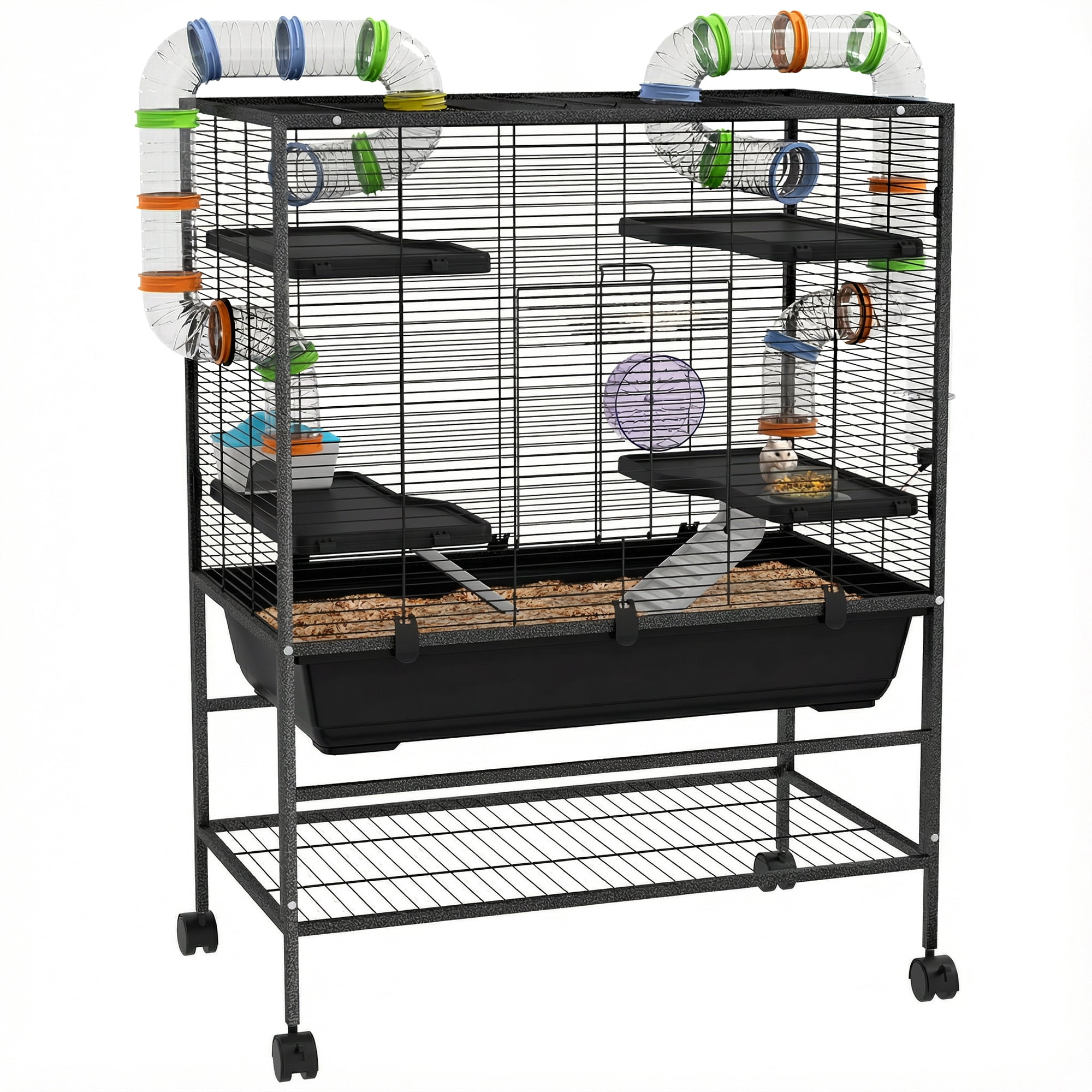 Click here for Pawhut 43 Rolling Hamster Cage With Tunnel Tube Sy... prices