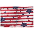 27"x24" Tier Curtains 2 Panels Doodle Star Stripe Seamless Semi Sheer ...