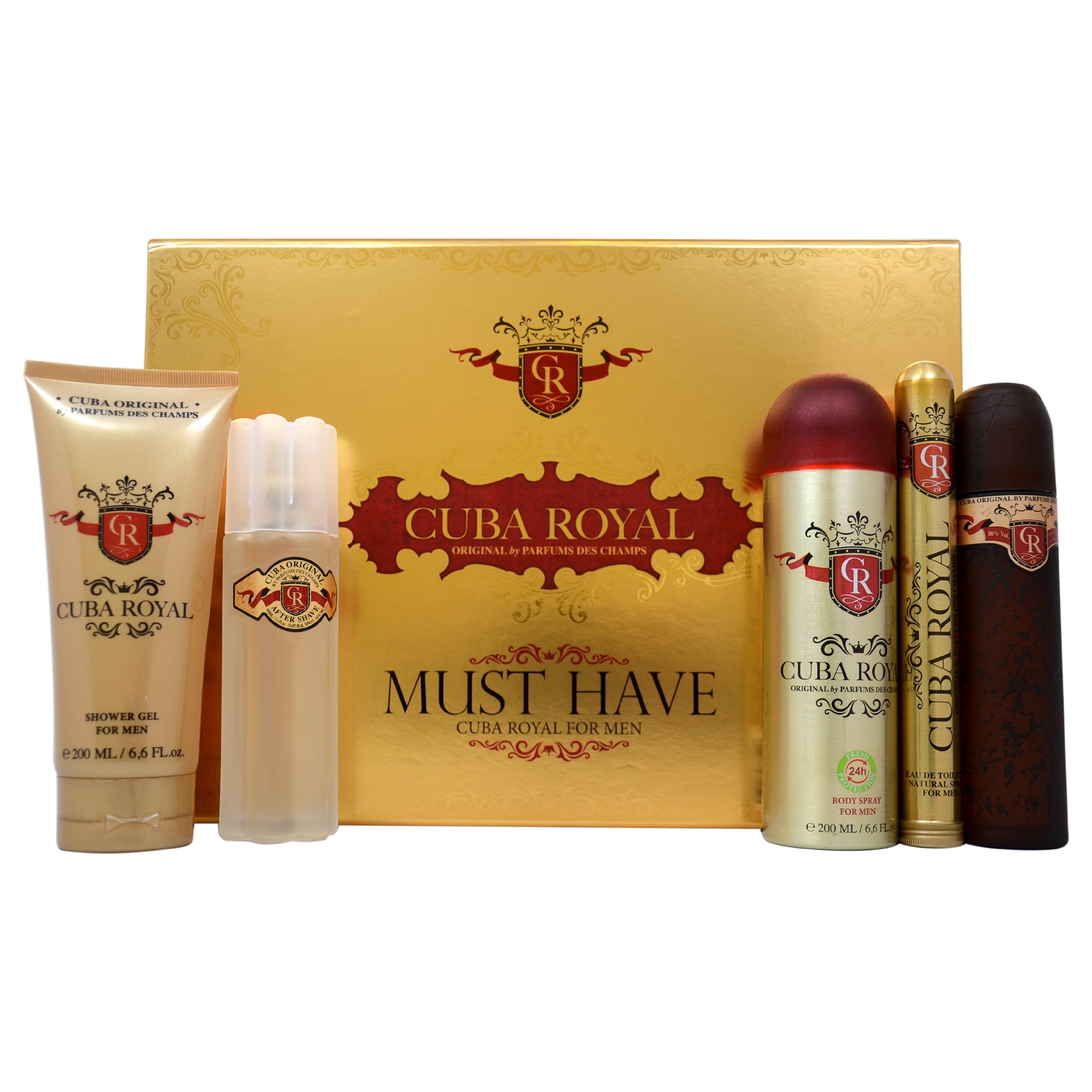 Cuba Royal by Cuba for Men - 5 Pc Gift Set 3.4oz EDT Spray, 1.17oz EDT ...