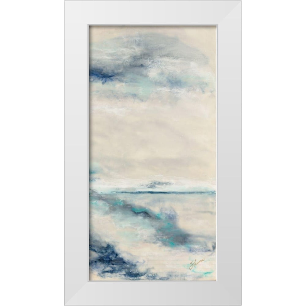 Shanti, Shima 18x32 White Modern Wood Framed Museum Art Print Titled ...