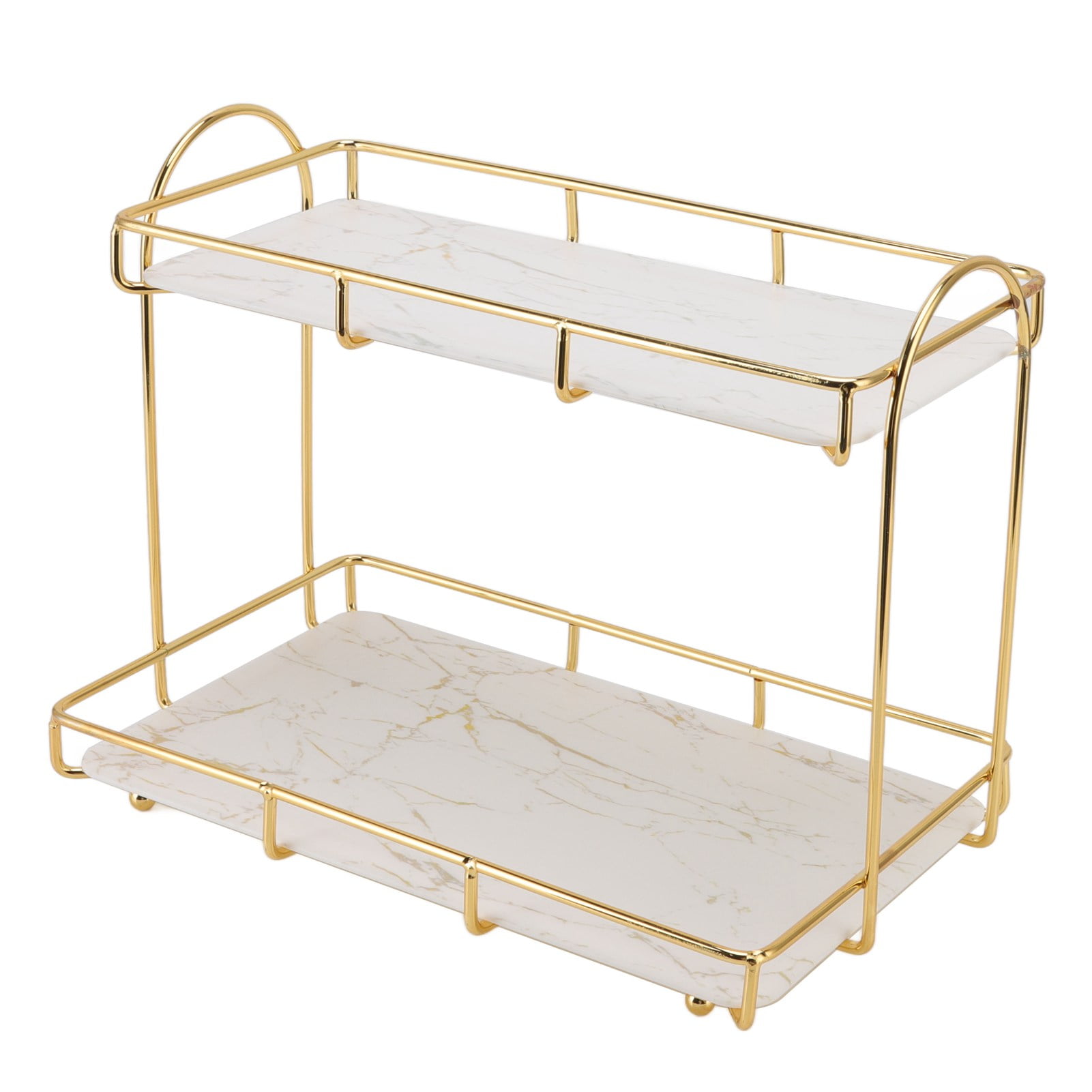 2-Tier Makeup Shelf Organizer, Countertop Rack Metal Storage Shelf ...