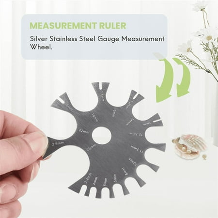 Piercings Gauge, Stainless Steel Body Jewelry Piercings Gauge ...