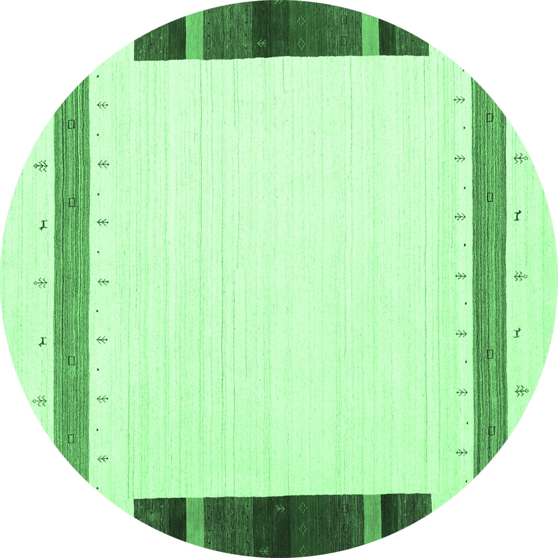 Ahgly Company Indoor Round Solid Emerald Green Modern Area Rugs, 8 ...