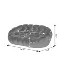 6V-Sermmoo Modern Lazy Sofa, 3D Honeycomb Bubble Couch, Tufted 2-Seater ...