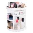 360 Rotating Makeup Organizer Perfume Organizer White Cosmetic Storage ...