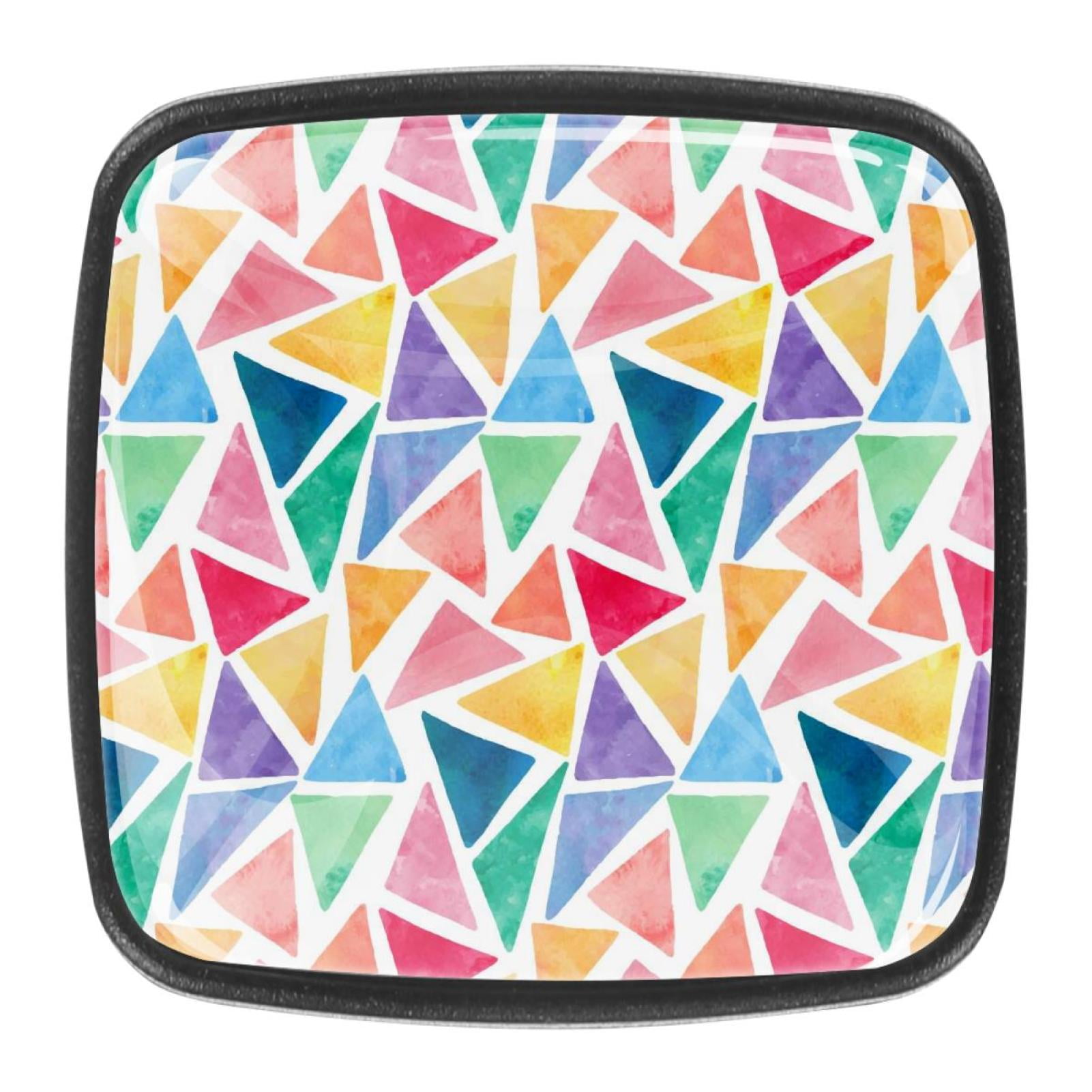 4 Pcs Square Cabinet Handle Cupboard Knob Drawer Pulls Handle Triangles ...