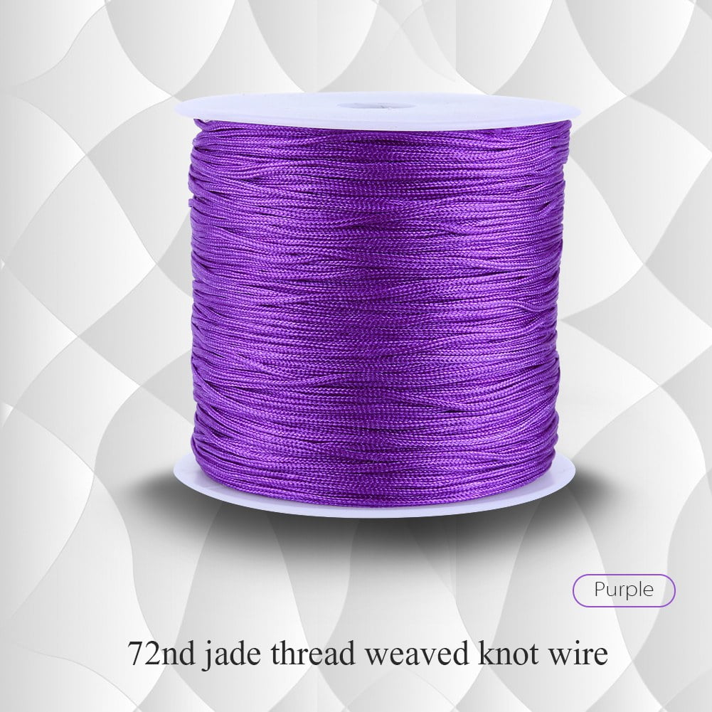 100M x 0.8mm Nylon Chinese Knot Cord Rattail Macrame Shamballa Thread ...