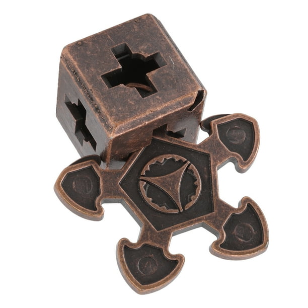 Brain Teaser Puzzle, Metal 3D Unlock Educational Vintage Puzzle ...