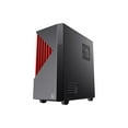 GameMax ATX Mid Tower Computer Case, Black Red Steel, Tempered Glass ...