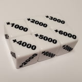 Positive +1000 to +6000 and Negative -1000 to -6000 Counter Dice ...