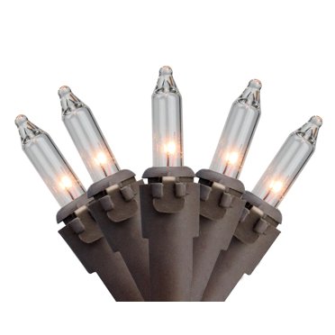 2' x 8' Clear Mini Net Style Tree Trunk Wrap Christmas Lights - Brown ...