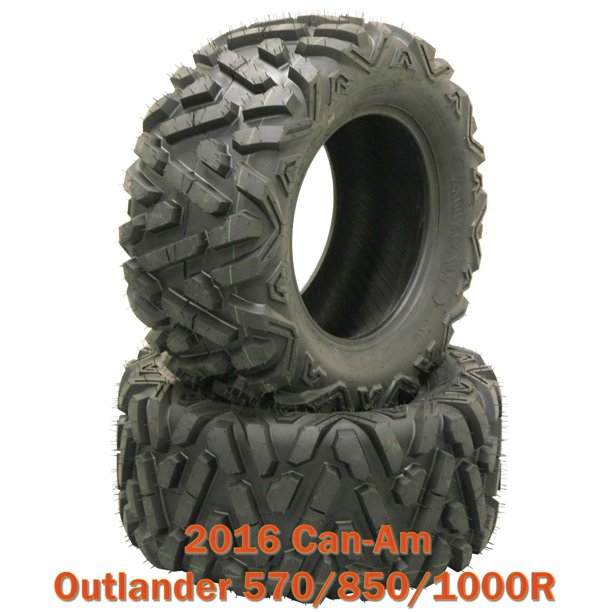 (2) 26x10-12 2016 Can-Am Outlander 570/850/1000R ATV Rear Tire Set 6PR ...