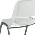 Emma + Oliver White Ergonomic Shell Student Stack Chair - Classroom ...