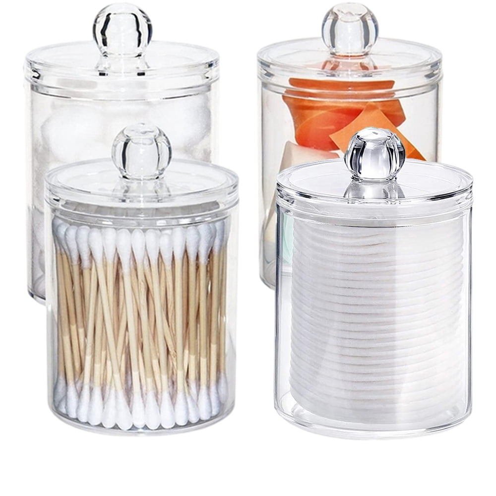 4PCS Bathroom Containers Dispenser Acrylic Clear Storage Containers ...