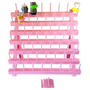 32-Spool Sewing Thread Rack, Wall-Mounted Metal Sewing Thread Holder ...