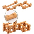 Classic Wood Cabin Logs Set, 129 Pieces Building Log Toy for Children ...