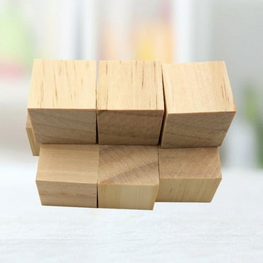 Bright Creations Mini Wooden Blocks, 100 Piece Craft Cubes, 6 Colors, 0 ...