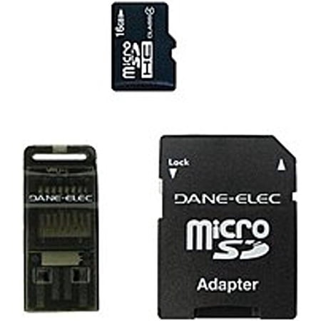 Dane 16GB MicroSD Memory Card With Adapter - Black (DA-3IN1C416GT3-C ...