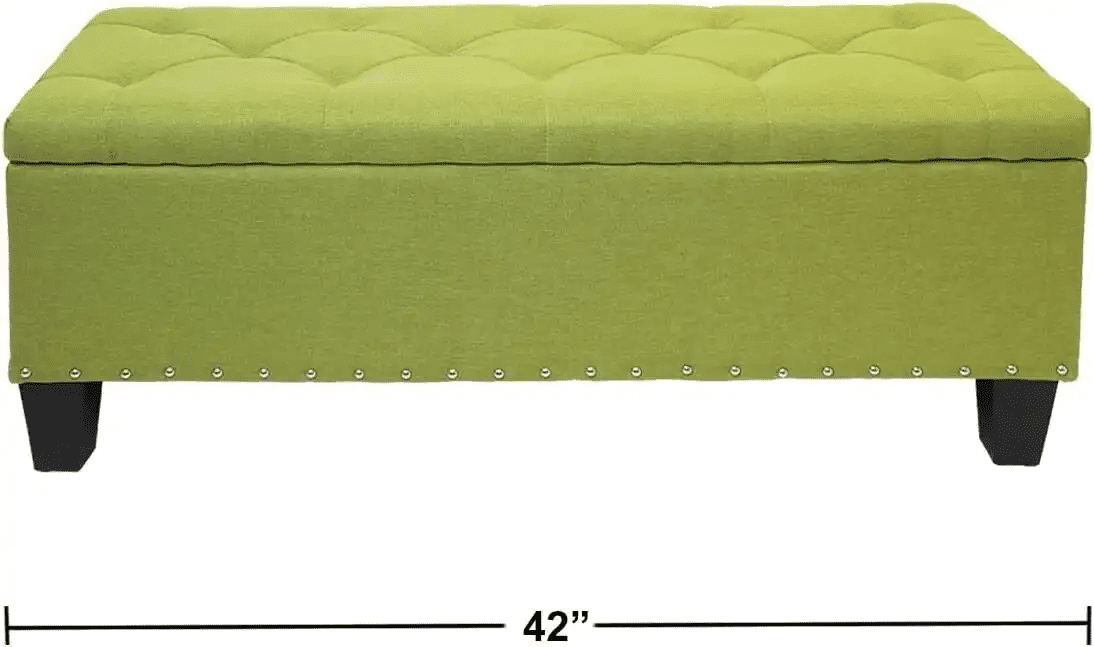 MoNiBloom Microfiber Ottoman with Storage, 42" Upholstered Bench ...