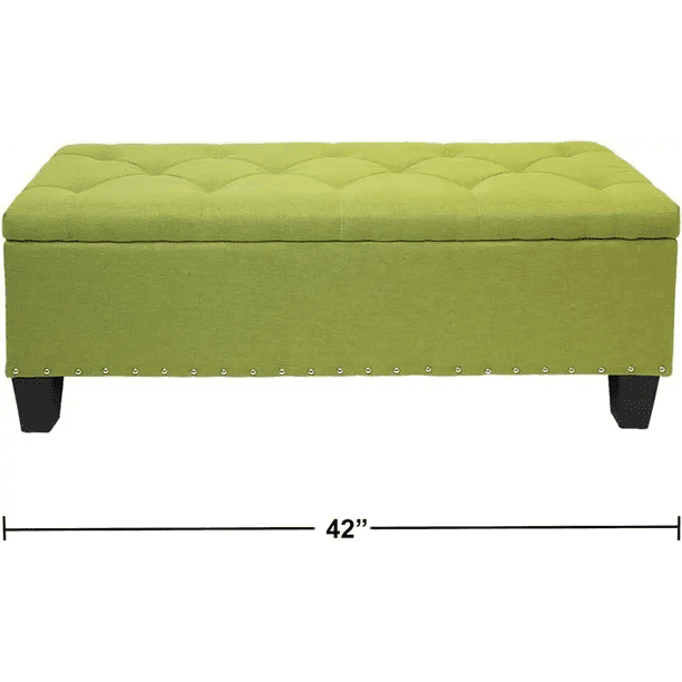 MoNiBloom Microfiber Ottoman with Storage, 42" Upholstered Bench ...