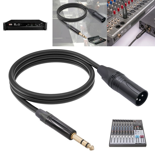 [TC203KM-1.8M] Cable audio para mezclador micrófono 6.35 TRS estéreo a XLR XLR (1.8M) | Walmart ...