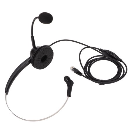 Telephone Headset, Single Sided Business Headset Noise Canceling Sturdy ...