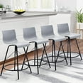 annjoe Swivel Bar Stools Metal Counter Height Stools Plastic Seat ...