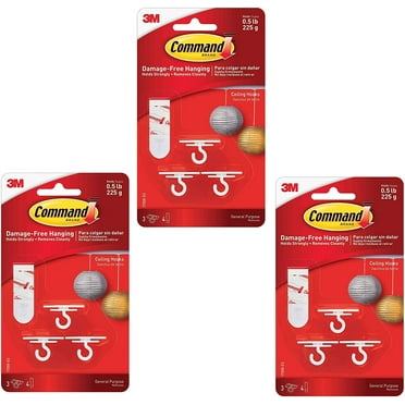 Command Jumbo Plastic Hook with Adhesive Strips, 3-Hooks - Walmart.com