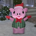 Gemmy Christmas Inflatable Pig in Vest , 3.5 ft Tall, Multi - Walmart.com