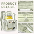 DAKIMOE Clear Backpack Heavy Duty Stadium Approved PVC Transparent ...