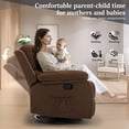 360 Swivel Recliner Chair for Adults, Small Rocking Chair with Side ...