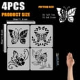 4Pcs 4 Styles PET Hollow Out Drawing Painting Stencils for DIY ...