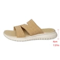 Bkhluea Women Dual Band Knit Open Toe Sport Slide Sandals Slip On ...