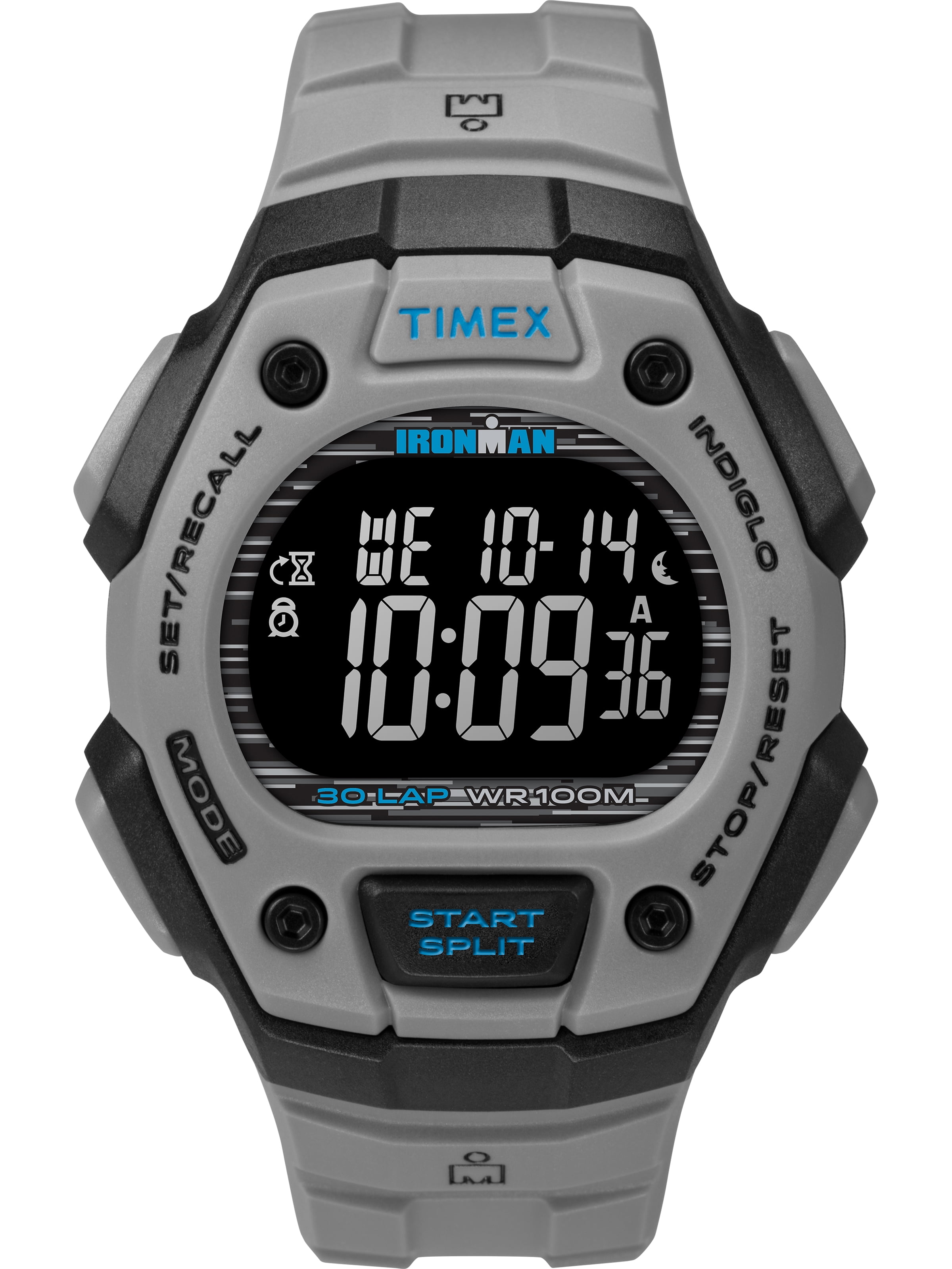 Timex Timex Men s Ironman Classic 30 Full Size Black Silver Resin
