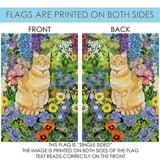 Toland Home Garden Flower Cat Flower Cat Flag Double Sided 12x18 Inch ...