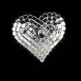 Belagio Rhinestone Metal Shank Button, Heart, Silver- Sewing Fasteners ...