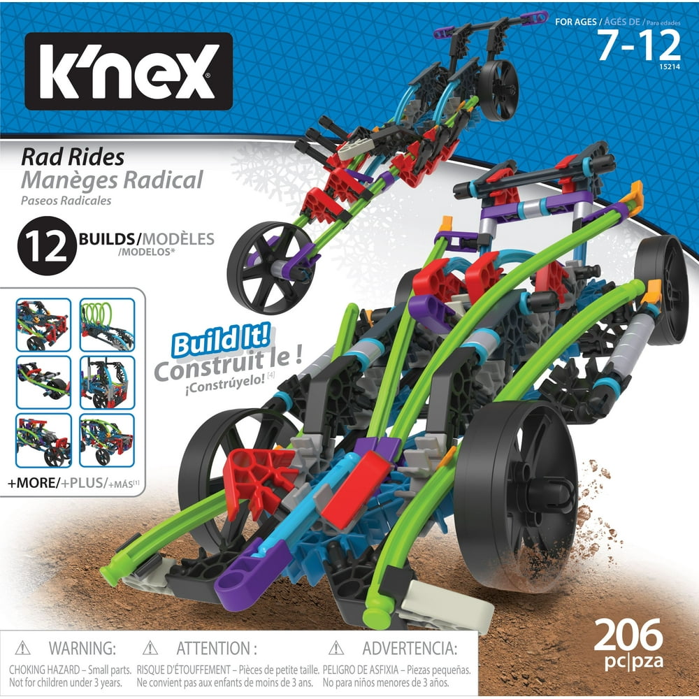 K'NEX Rad Rides Building Set - 206 Parts - 12 Models - Ages 7 and up ...