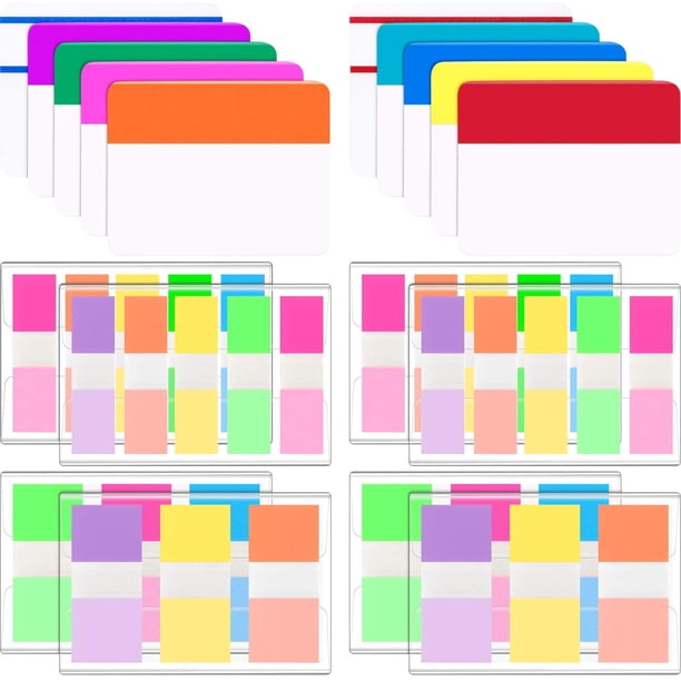 840 Pieces Sticky Index Tab Page Marker Tabs 3 Sizes Writable and ...