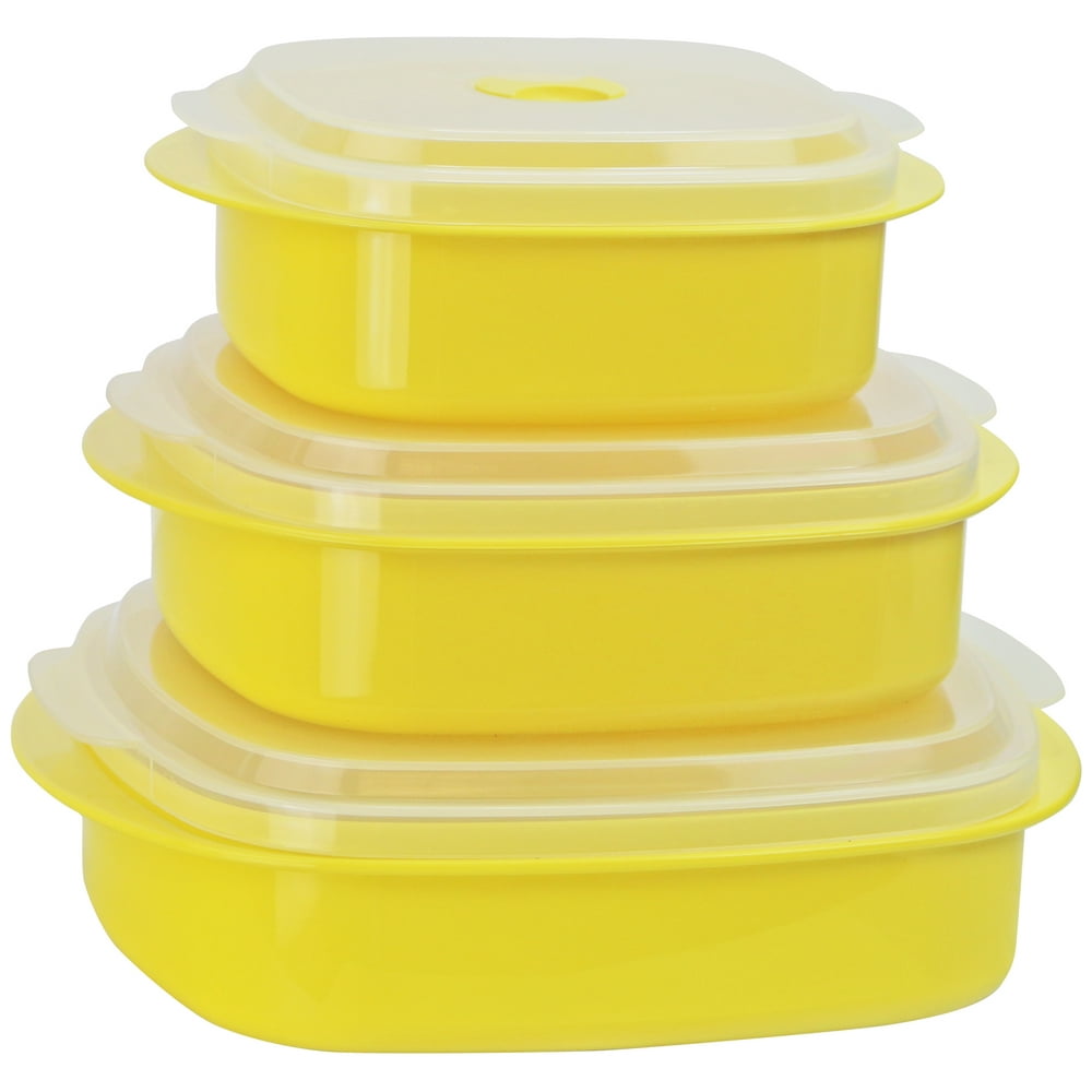 Calypso Basics, Microwave Cookware/ Storage Set, Lemon - Walmart.com ...