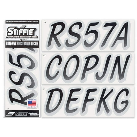 STIFFIE Whipline Solid Metallic Gold/Black 3" Alpha-Numeric ...