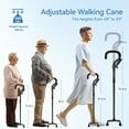 KingPavonini Walking Cane for Women Men, Quad Support and Balance ...