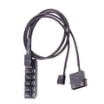 4 Pin PC Fan Hub 1 to 5 Way Internal Fan Power Supply Extension Cable ...