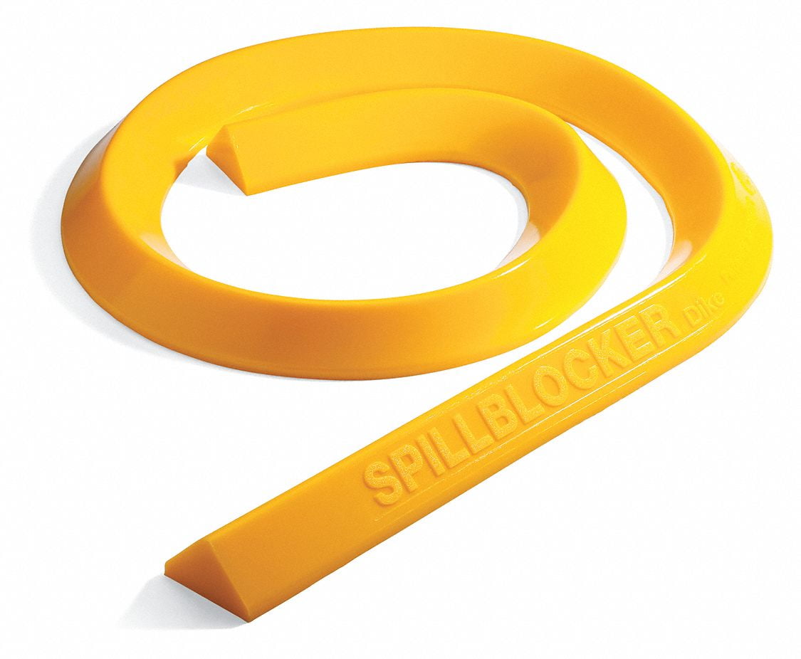 Pig SpillBlocker Barrier Dike,Yellow,4 In PLR204-YW - Walmart.com