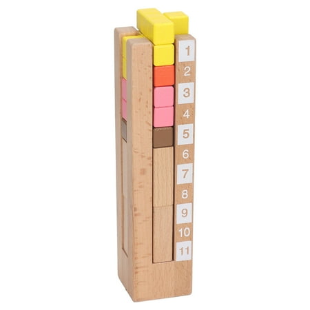 Wooden Stacking Board Game, Balancing Toy Stacking Board Tower Colored ...