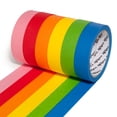 Craftzilla Rainbow Colored Masking Tape - Multi-Art, 6 Pack, 1 in. x ...
