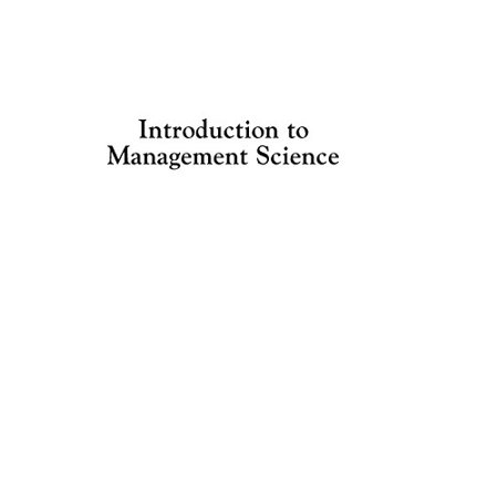 Introduction to Management Science (12th Edition) | Walmart Canada