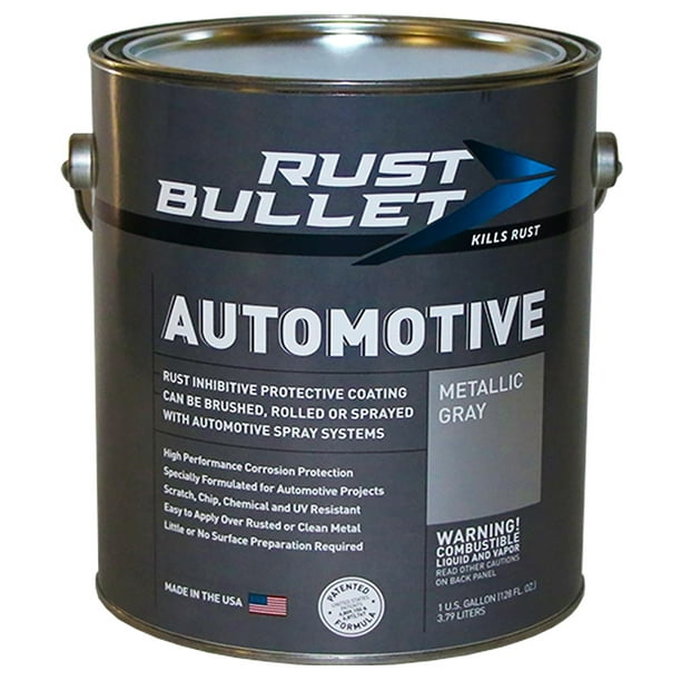 Rust Bullet Automotive - Rust Inhibitor Rust Paint Gallon Metallic Gray ...