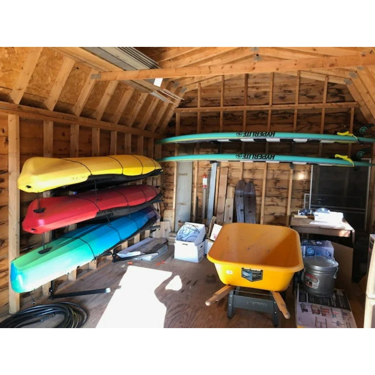 Garage Ladder Storage StoreYourBoard Kayak And Canoe Ceiling Hoist ...