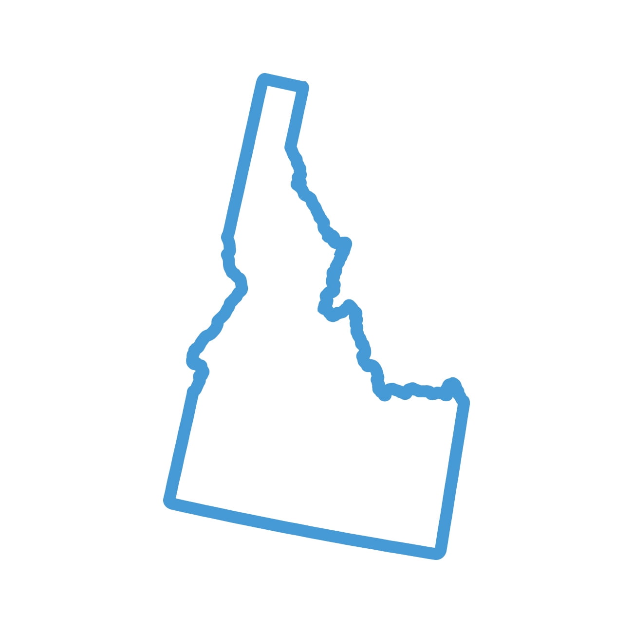 Idaho Outline Sticker Decal Die Cut - Self Adhesive Vinyl ...