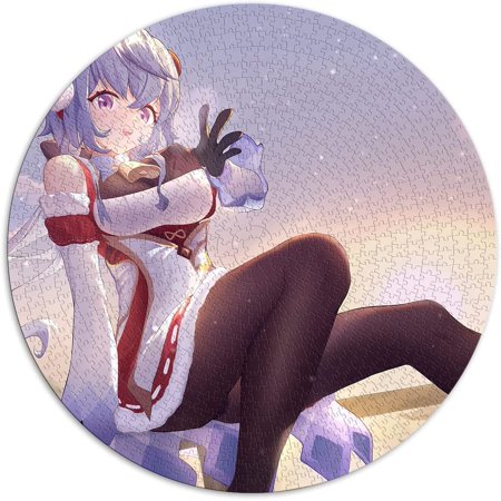 1000 Piece Circular Puzzle Brain Intelligence Challenge Genshin Impact Amber Great for Lovers ...